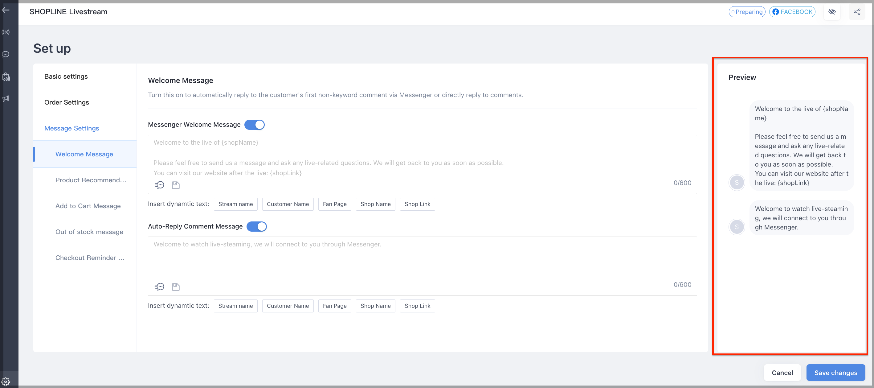 Facebook Live | New Livestream Settings and Custom Message Interface ...