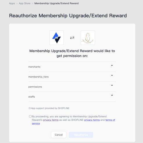 Membership Upgrade/ Extend Reward – SHOPLINE Help Center