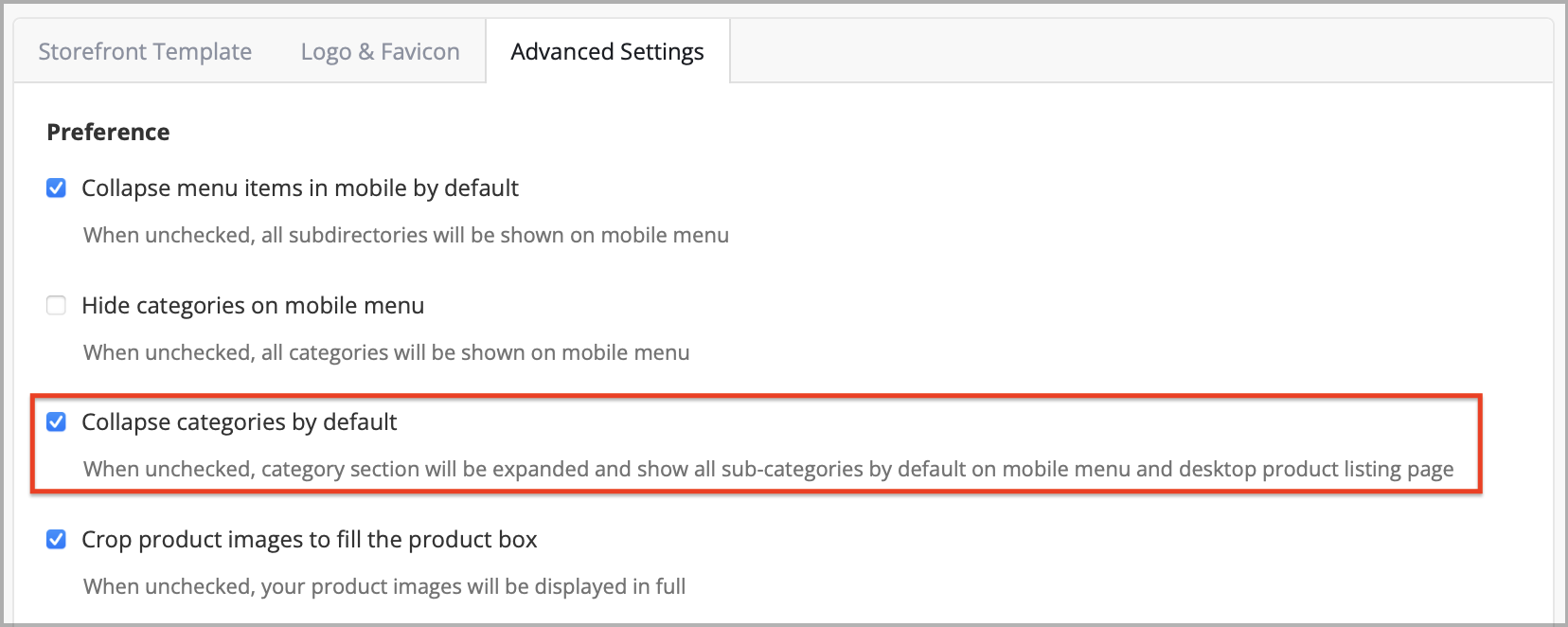 Mobile Menu Items and Categories Display | Advanced Design Settings ...