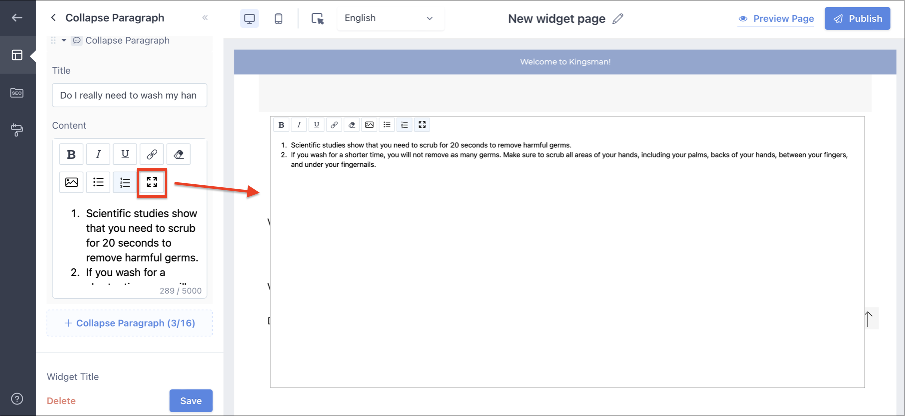 Collapse Paragraph | SHOP Builder – SHOPLINE Help Center