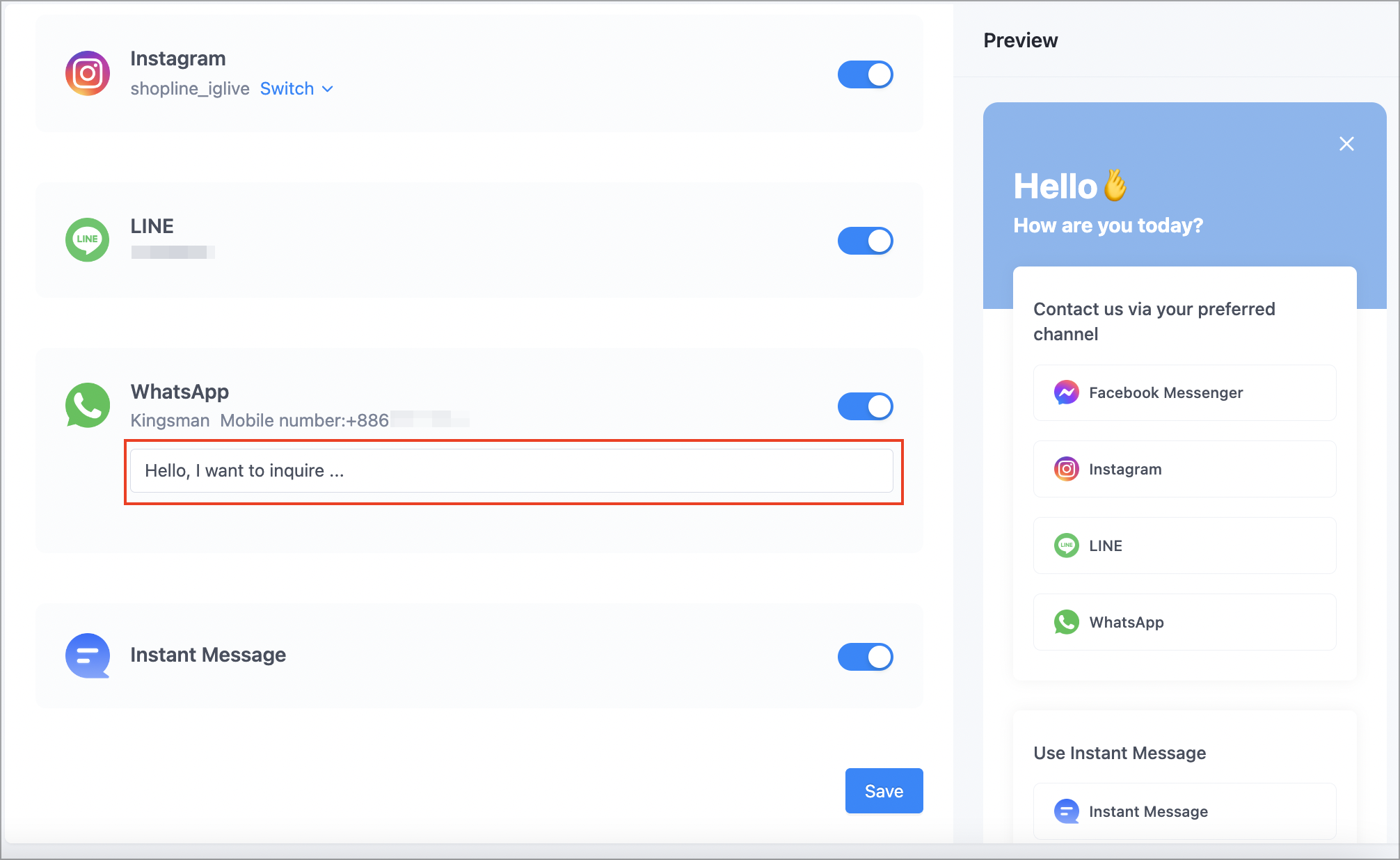 Chat Widget | Message Center – SHOPLINE Help Center