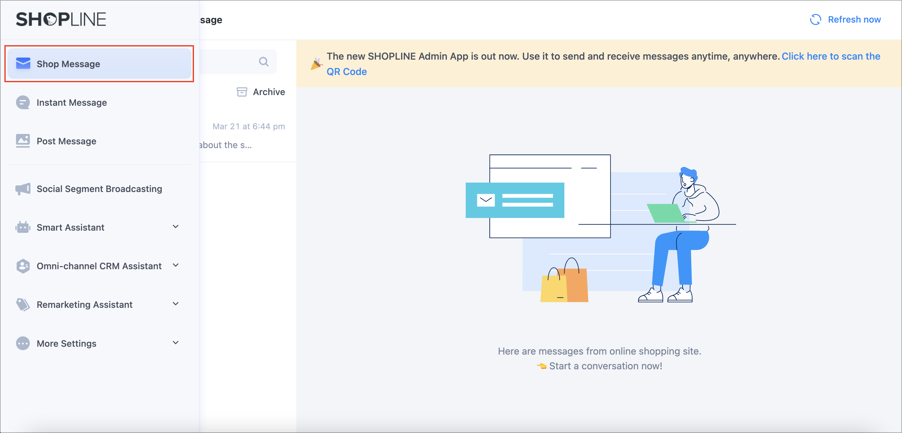 Message Center Interface (New) – SHOPLINE Help Center
