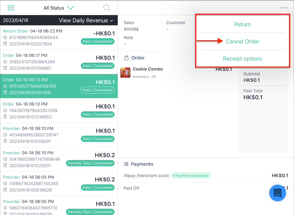 Cancel, Return, and Refund Order｜SHOPLINE Payments POS E-Wallet (HK ...