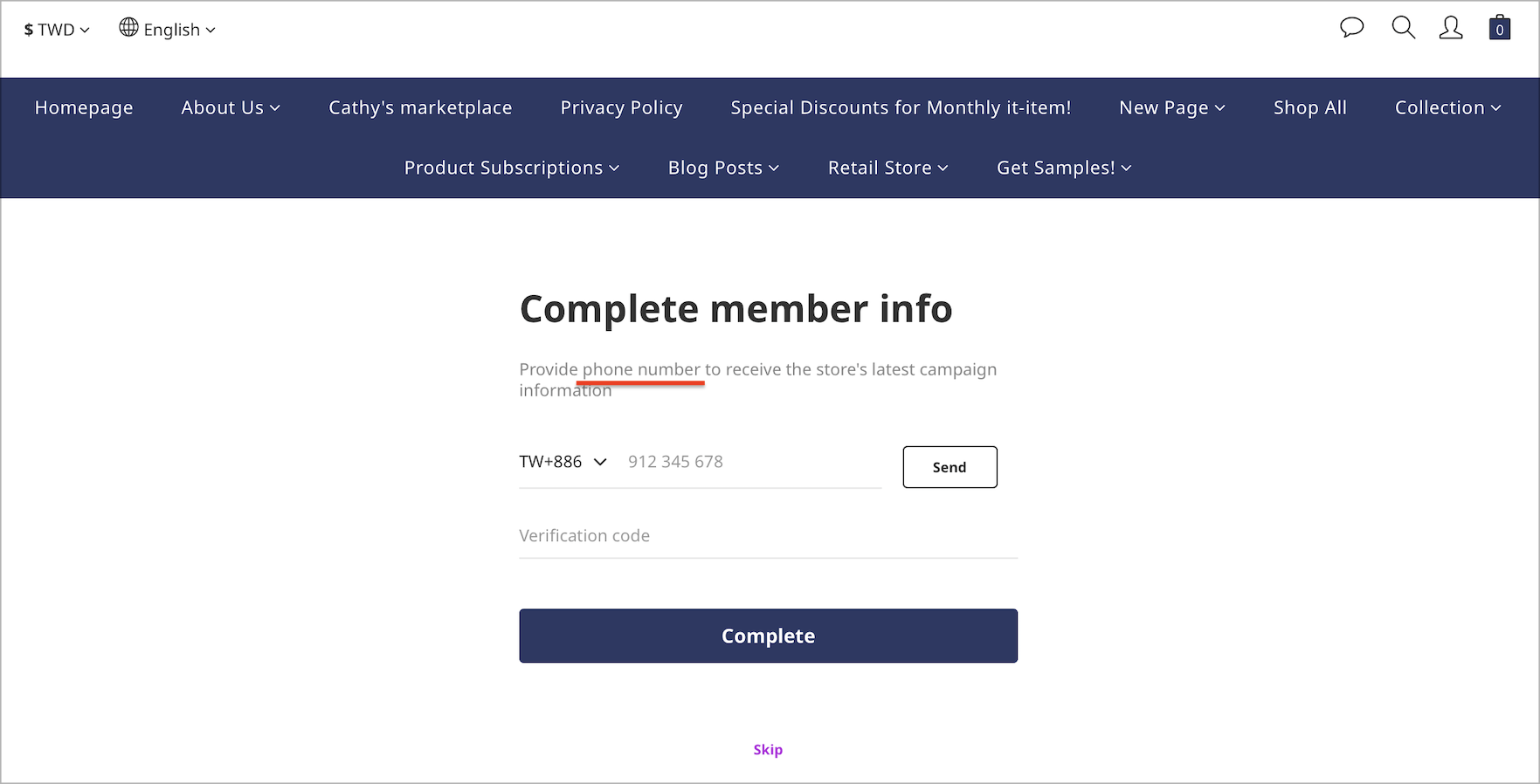 Mobile Number Sign Up and Login｜Customer Login Settings – SHOPLINE Help ...