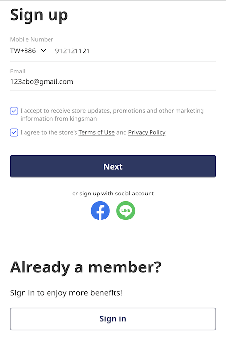 Email Verification for Sign Up｜Customer Login Settings – SHOPLINE Help ...