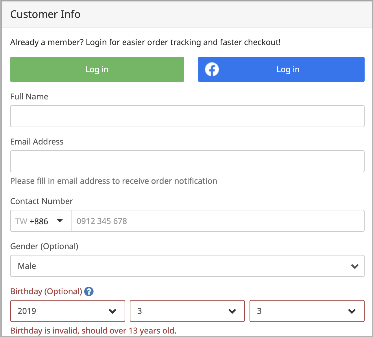 Birthday Settings & Notice – SHOPLINE Help Center