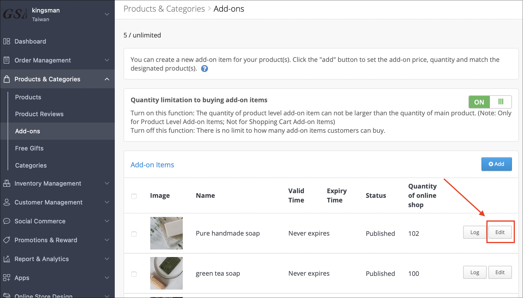 Create Add-on Items – SHOPLINE Help Center