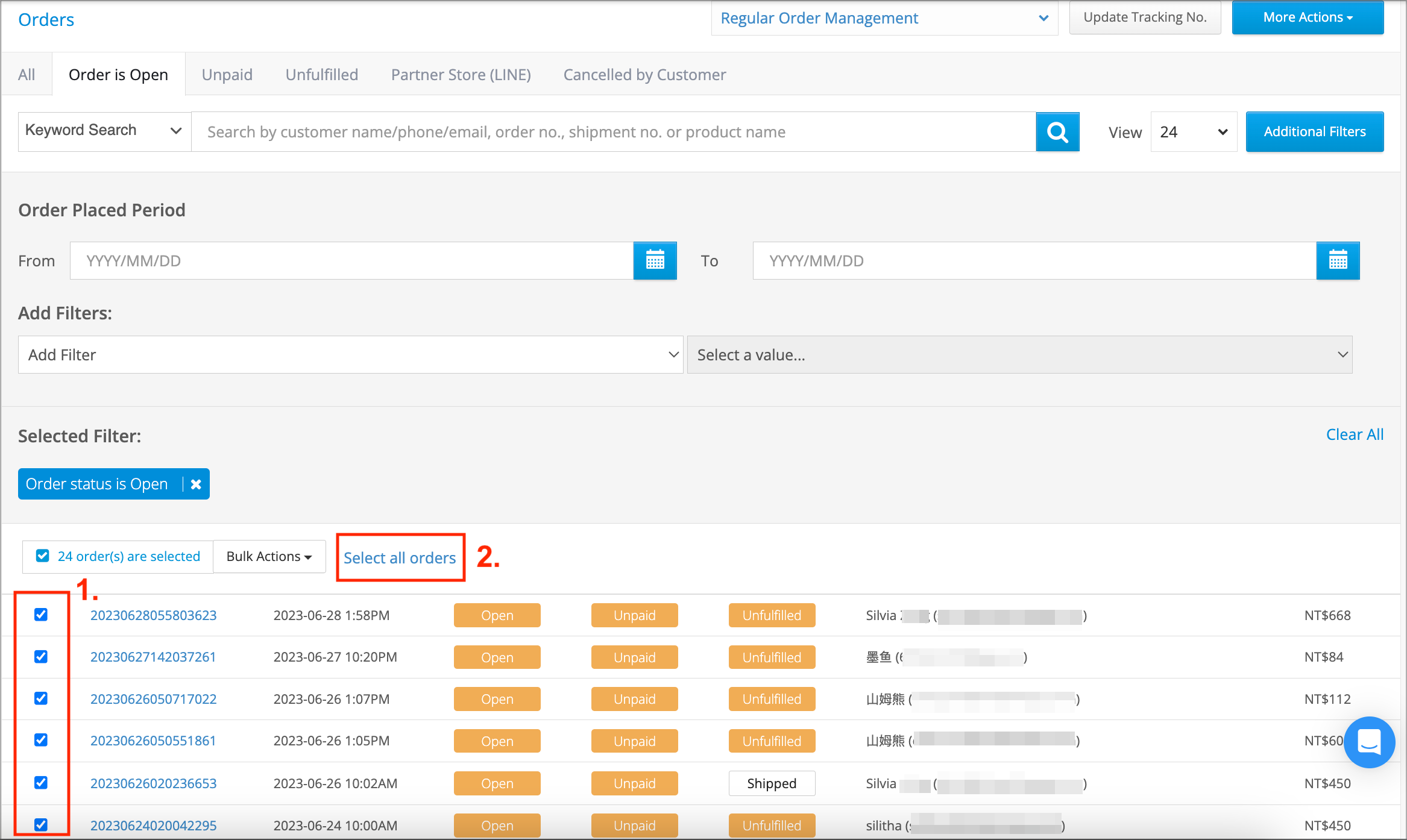 Order Management Overview | Order Management – SHOPLINE Help Center