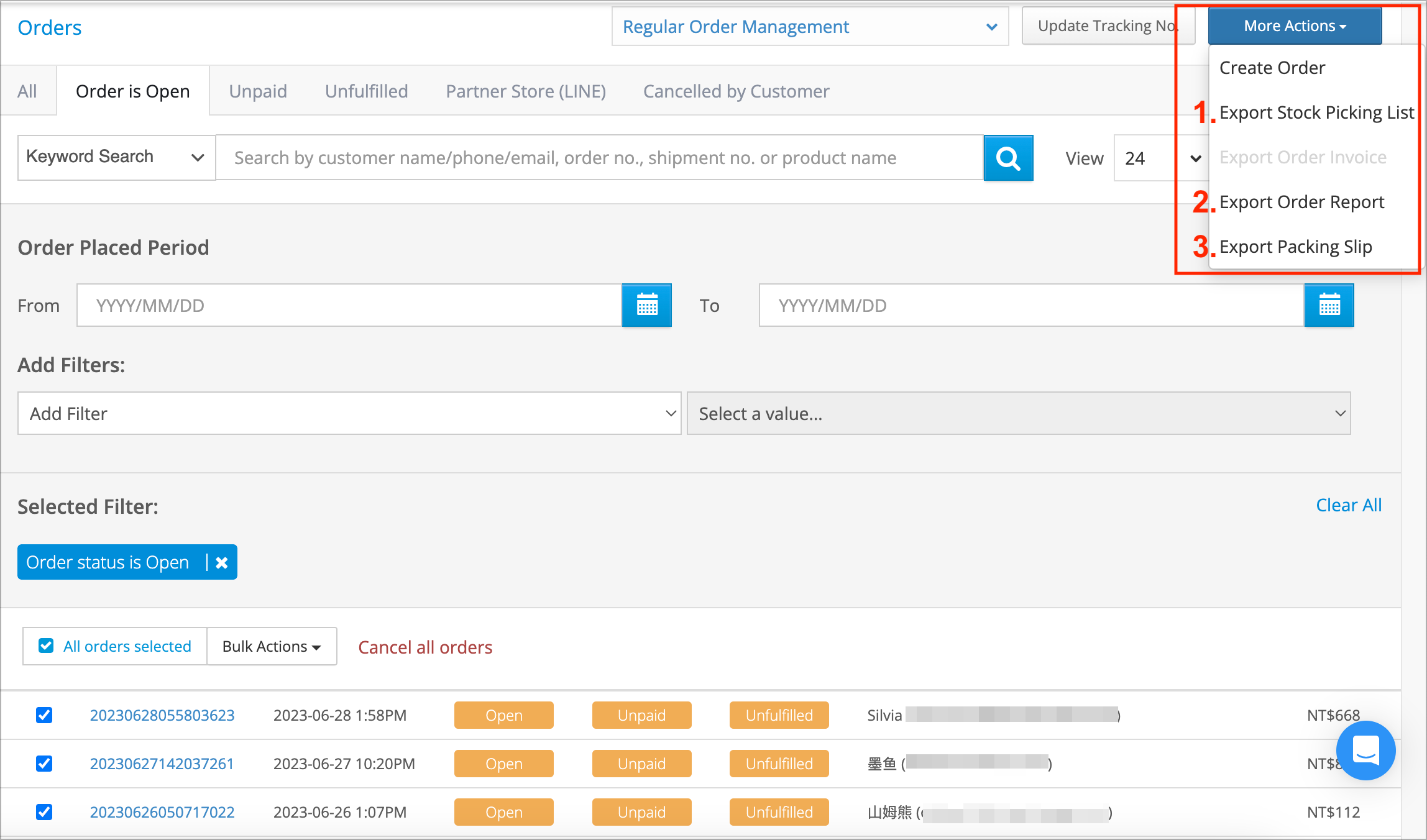 Order Management Overview | Order Management – SHOPLINE Help Center