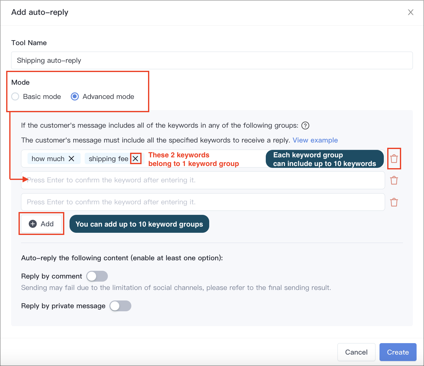Facebook Live | Auto-reply – SHOPLINE Help Center