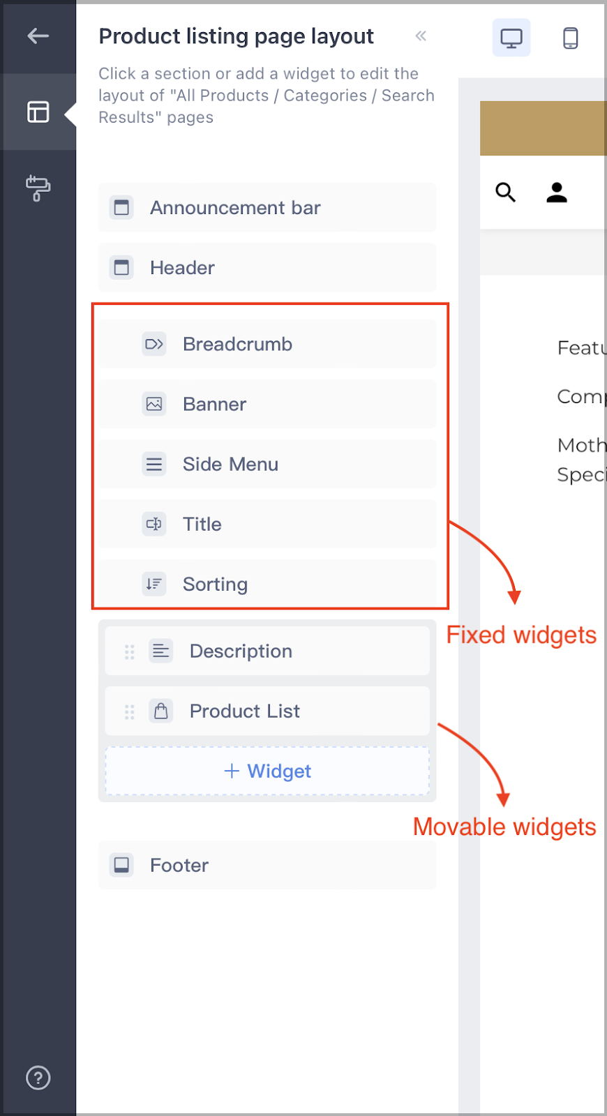 Standard Page: Product Listing Page Layout – SHOPLINE Help Center