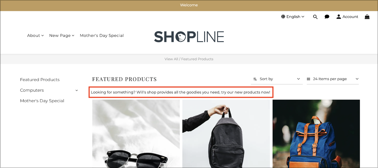 Standard Page: Product Listing Page Layout – SHOPLINE Help Center