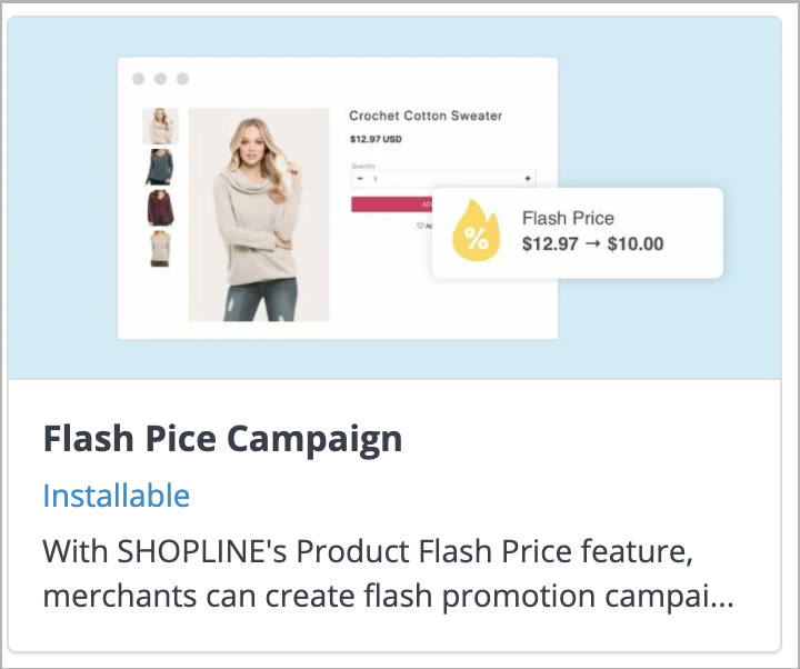 Product Flash Price – SHOPLINE Help Center