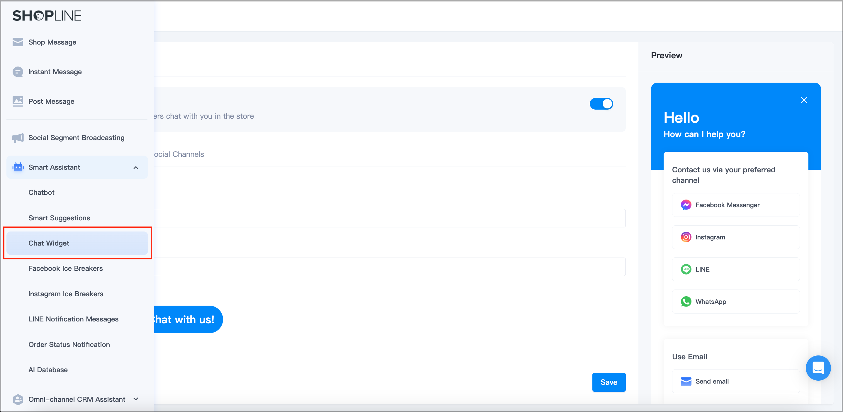 Chat Widget | Message Center – SHOPLINE Help Center
