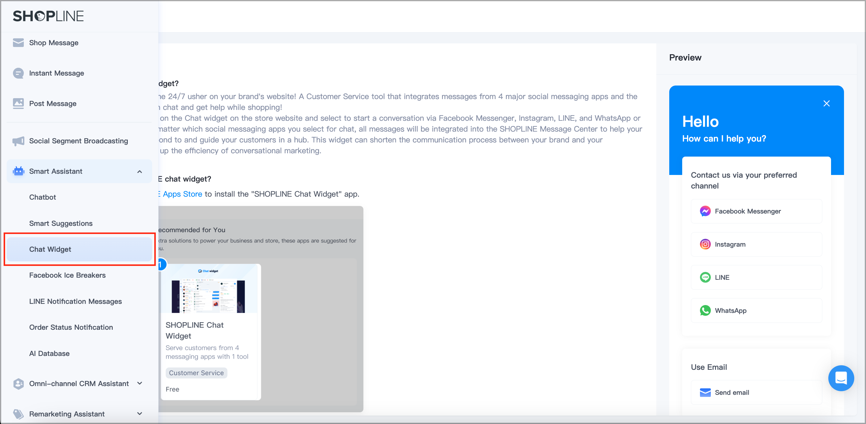 Chat Widget | Message Center – SHOPLINE Help Center