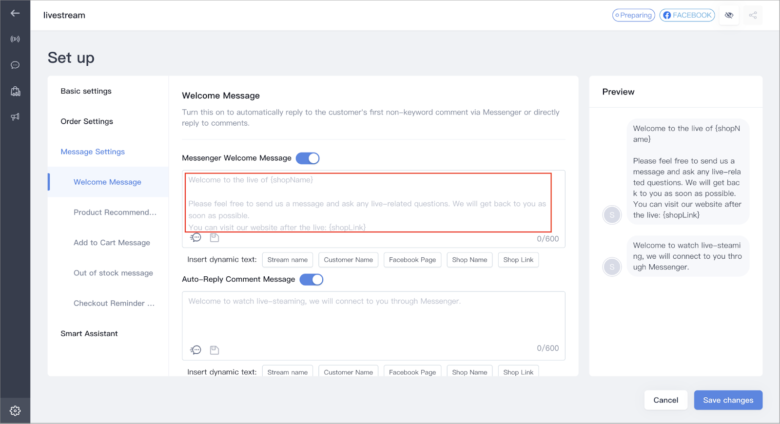 Facebook Live | New Livestream Settings and Custom Message Interface ...