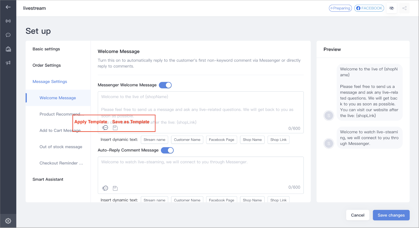 Facebook Live | New Livestream Settings and Custom Message Interface ...
