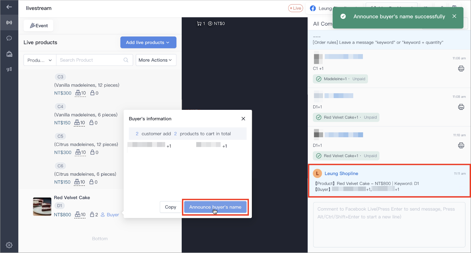 Facebook Live | Comments Management – SHOPLINE Help Center