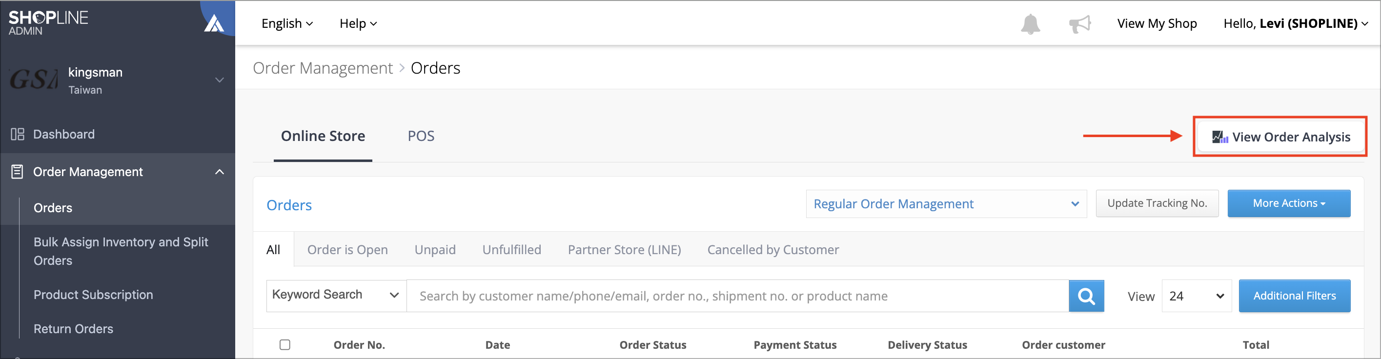 Order Management Overview | Order Management – SHOPLINE Help Center