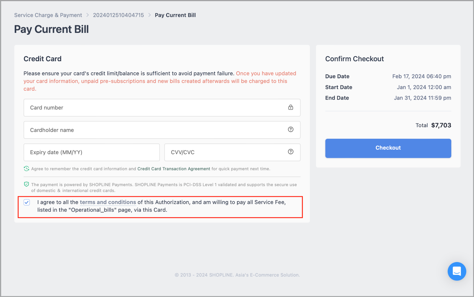 Service Charge & Payment – SHOPLINE Help Center