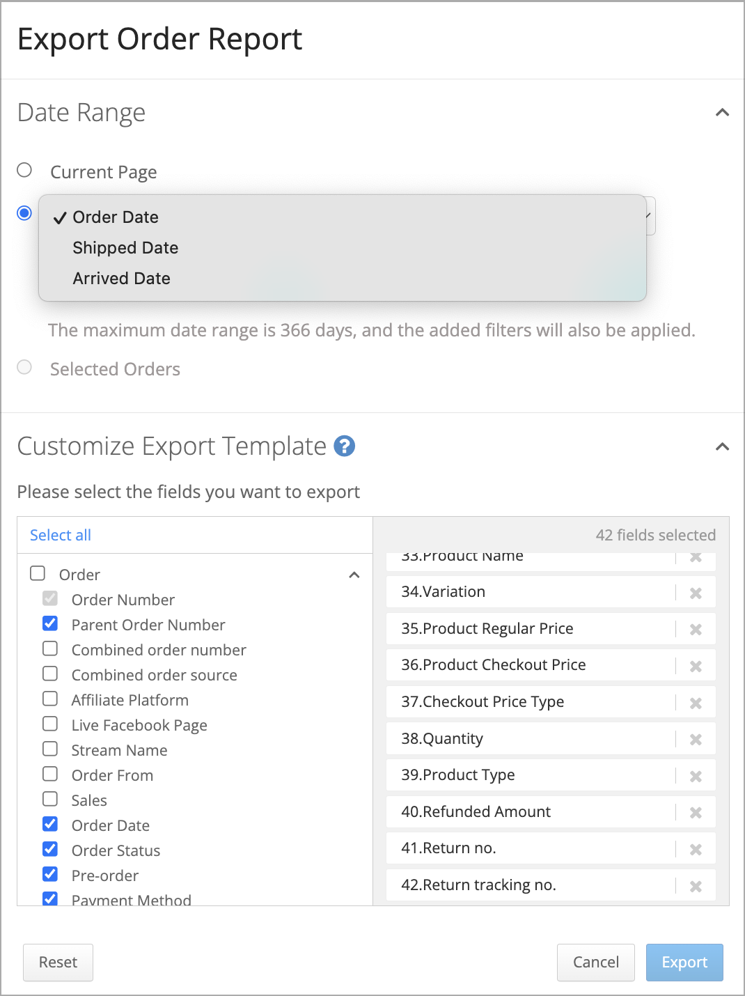 Order Export – SHOPLINE Help Center