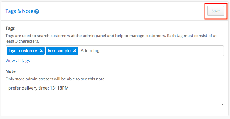 Customer Tag & Note｜Customer List – SHOPLINE Help Center