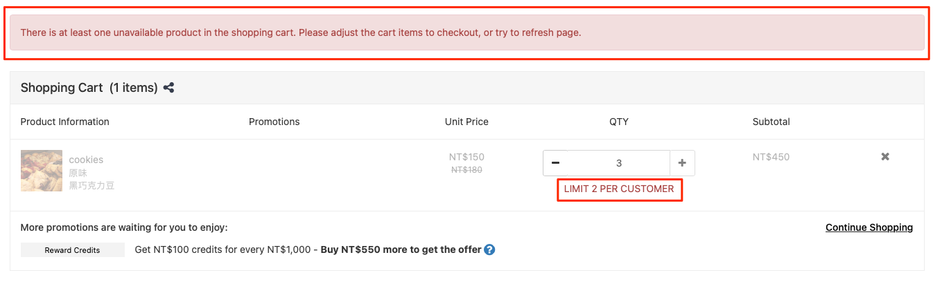 Purchase Limit Campaign – SHOPLINE Help Center