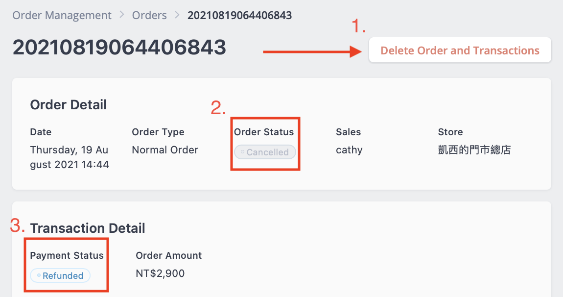 Cancel and Delete Orders | POS Admin – SHOPLINE Help Center