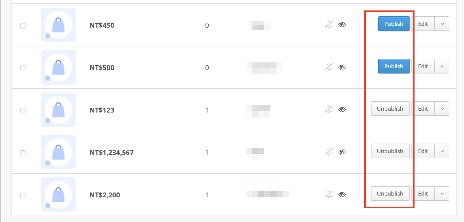 Publish and Unpublish Products | POS Admin – SHOPLINE Help Center