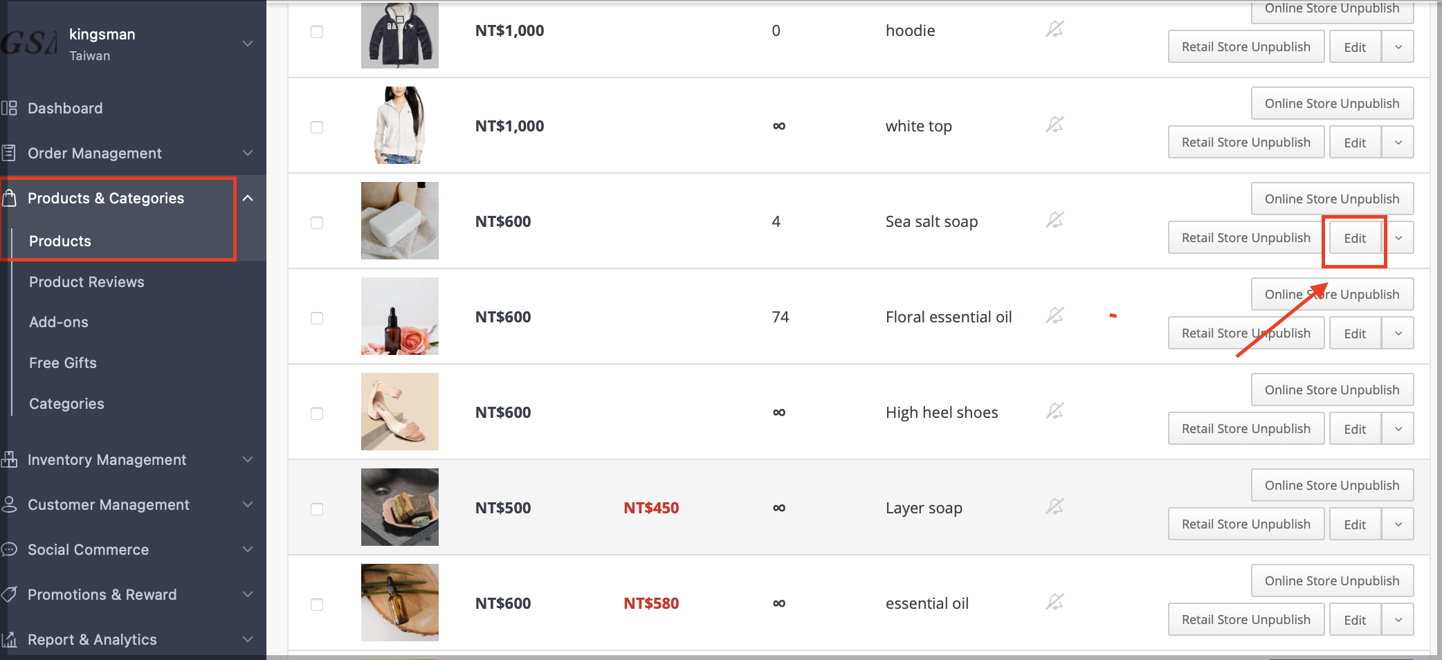 Product Variation and Variant | Products – SHOPLINE Help Center