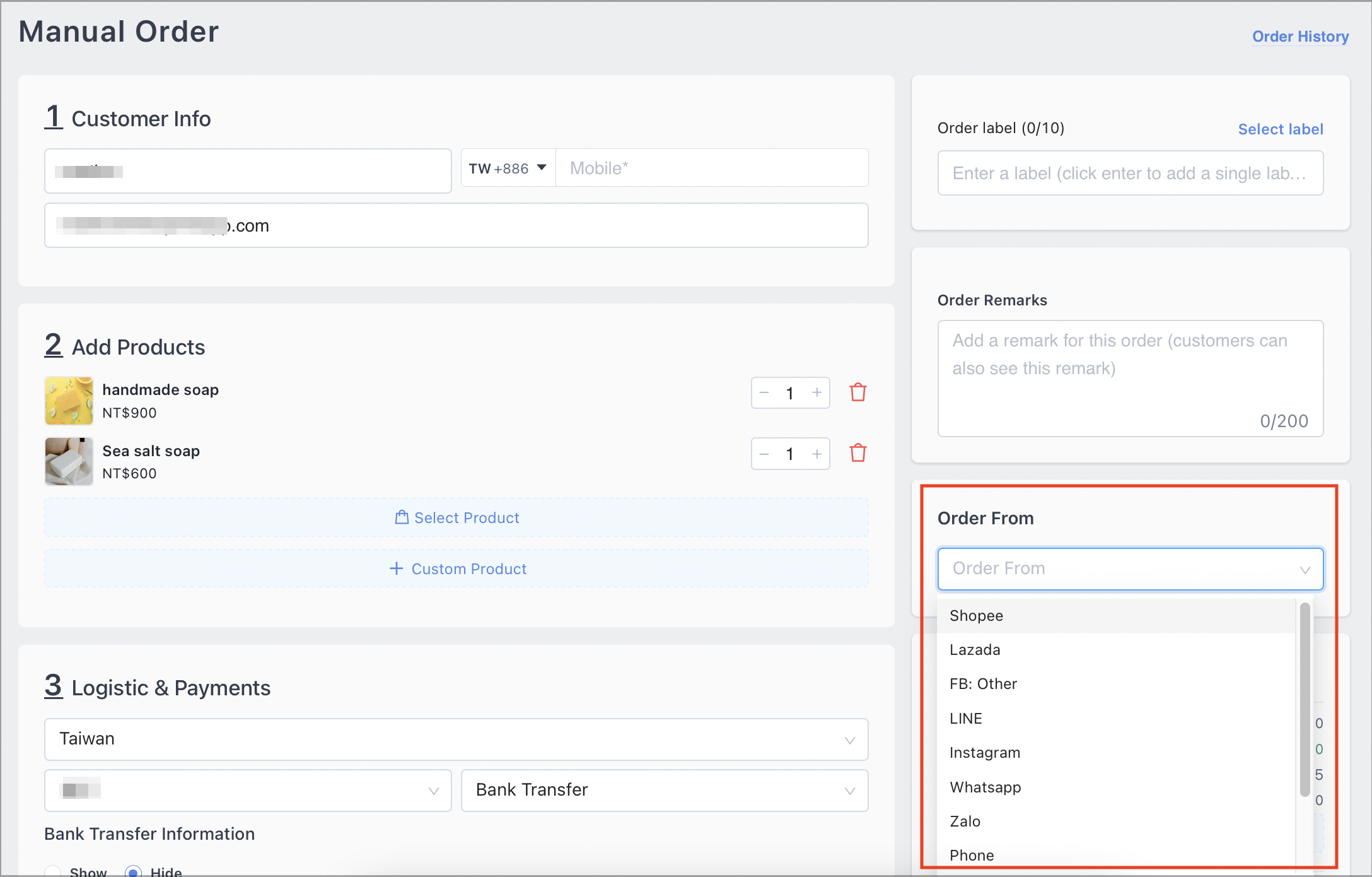 Order Source Introduction｜Order Management – SHOPLINE Help Center