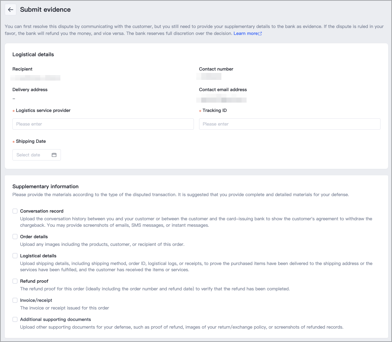 New Transaction Dispute and Chargeback Management (HK) – SHOPLINE Help ...