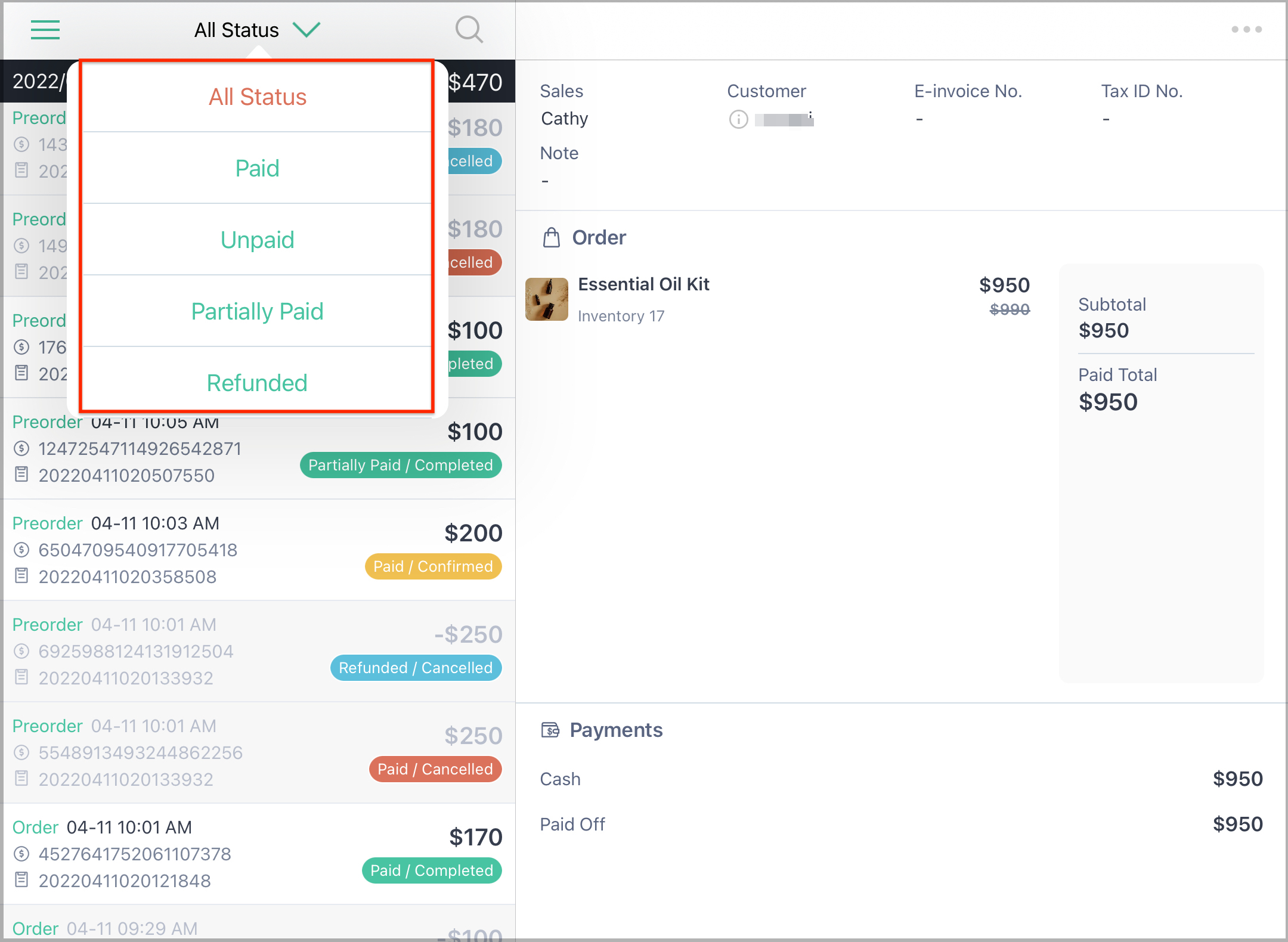 Daily Sales Revenue and Transaction Record Status | POS App – SHOPLINE ...