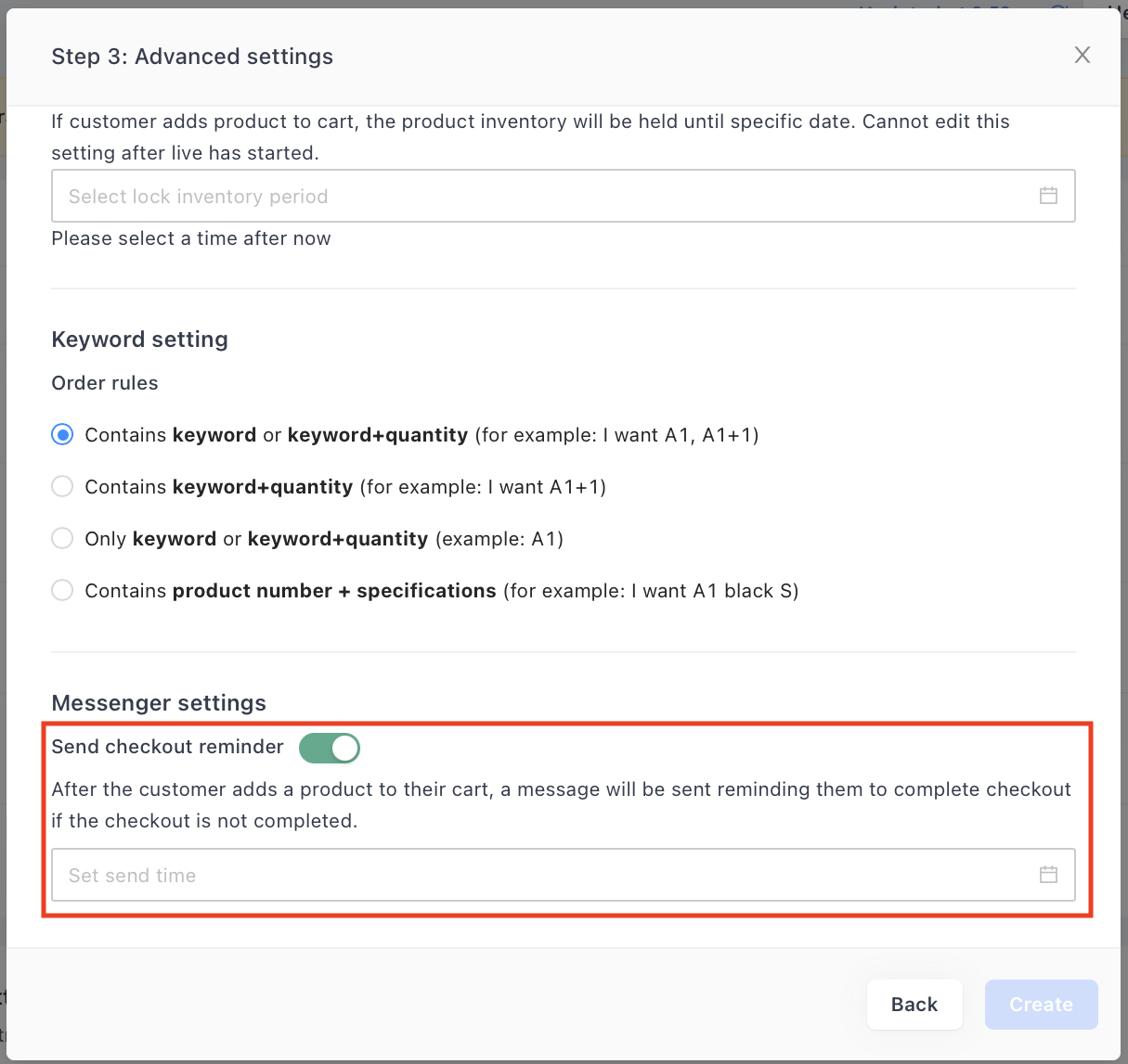 Facebook Live | Send Checkout Reminder – SHOPLINE Help Center