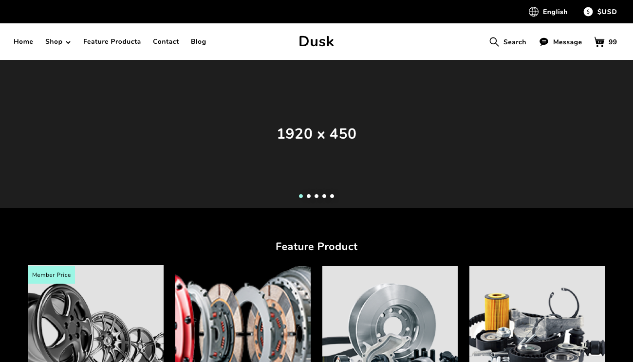Theme Template Dusk User Guide – SHOPLINE Help Center