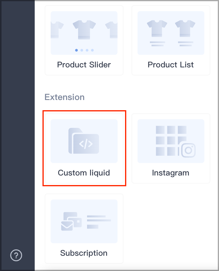 Custom Liquid | SHOP Builder – SHOPLINE Help Center